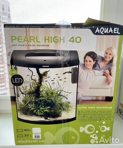 Аквариум Aquael pearl high 40 панорамный (32 л)