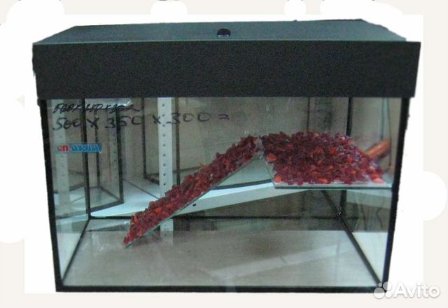 Новый аквариум для черепахи 54литра