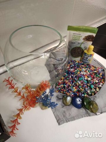 Аквариум шар с наполнением